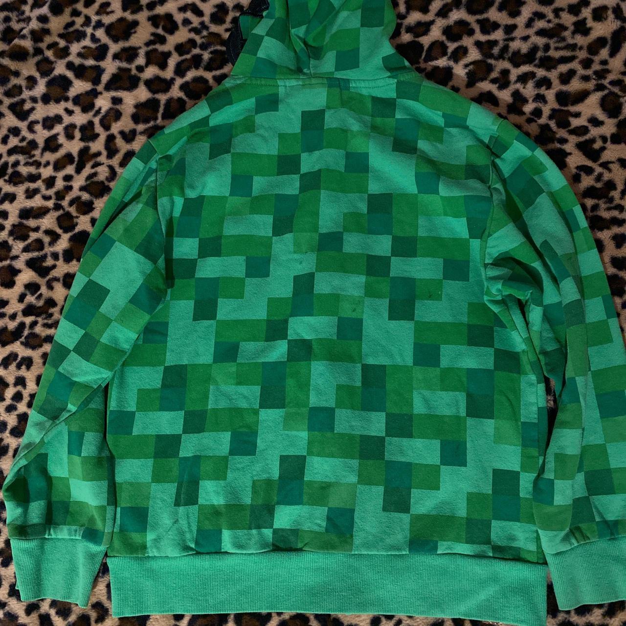 (REPOP) Scene Minecraft creeper zip up hoodie I like... - Depop