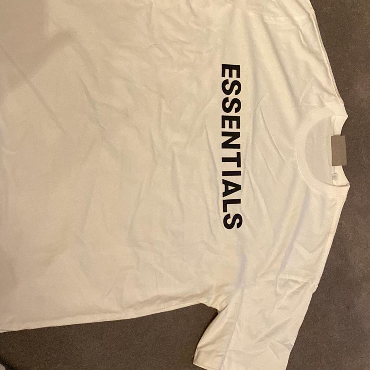 Large essentials t-shirt new white - Depop