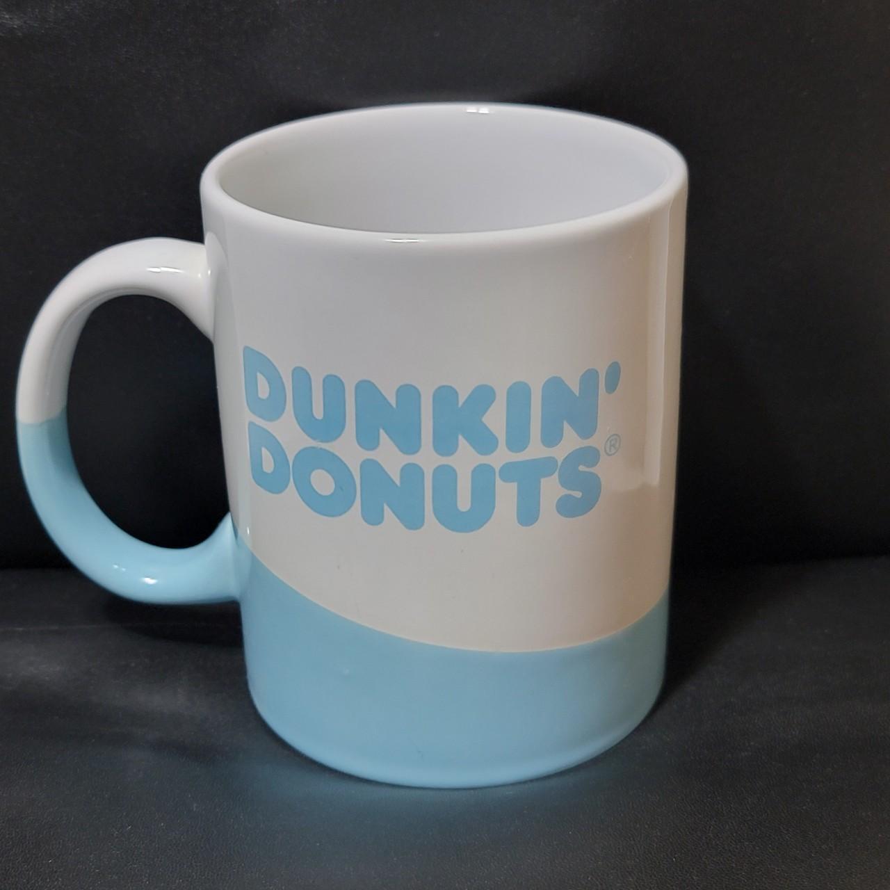 Dunkin' Donuts Coffee Cup 2017 Blue White Wave 16 oz... - Depop