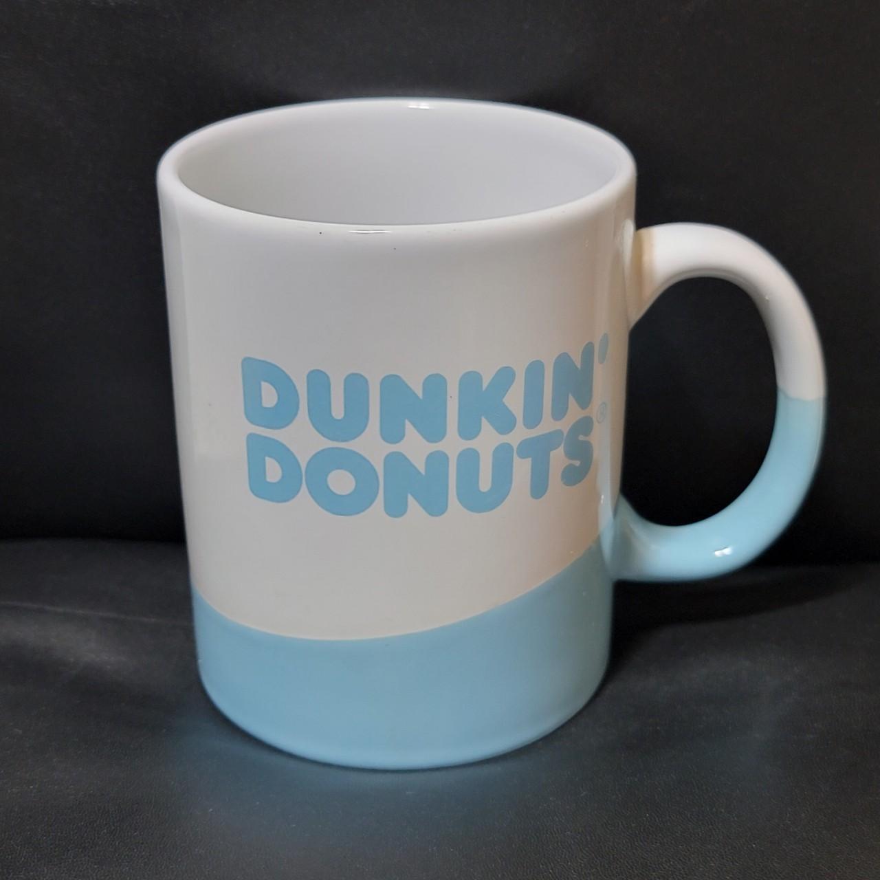 Dunkin' Donuts Coffee Cup 2017 Blue White Wave 16 oz... - Depop