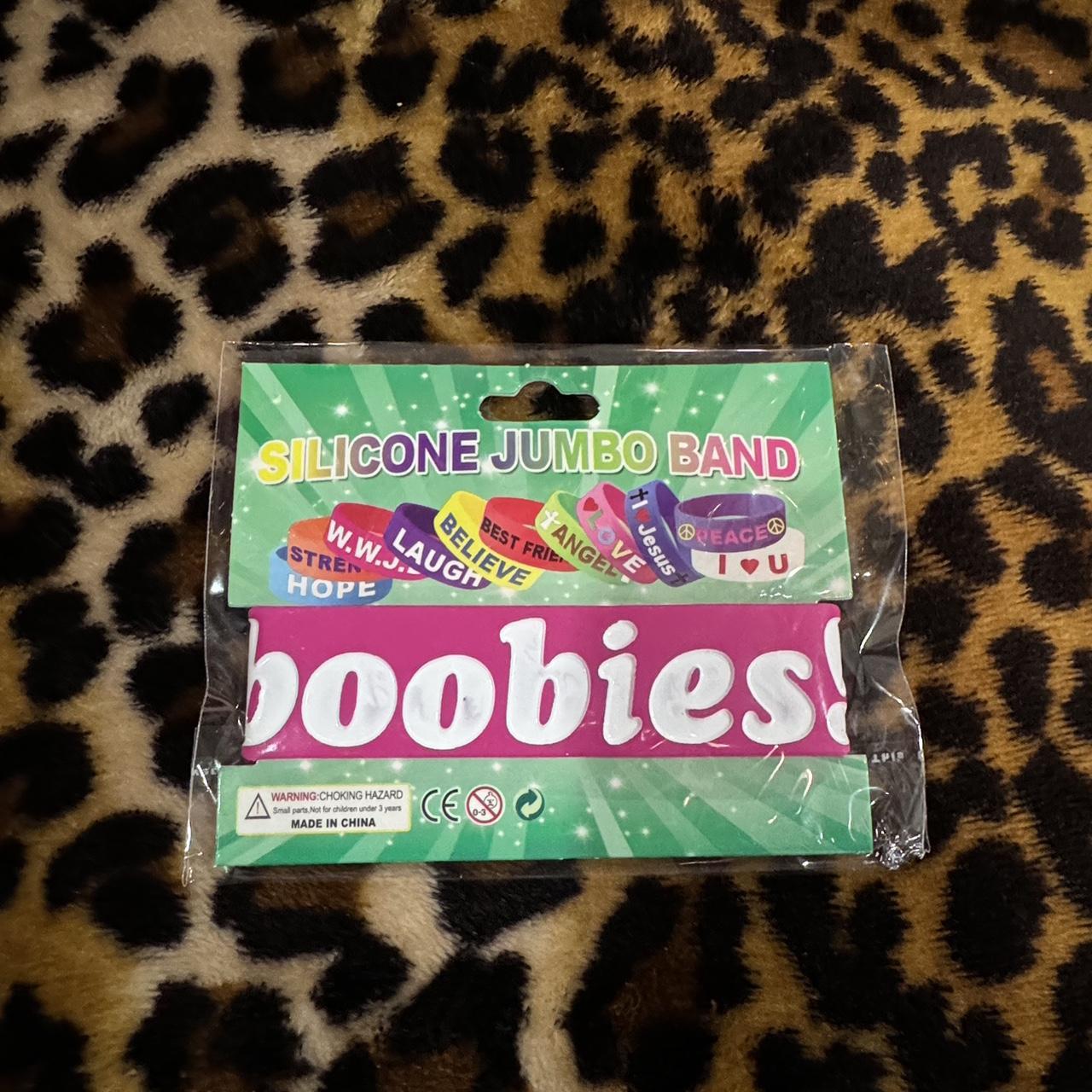 Silicone i ️boobies jumbo band-7 various colors 12... - Depop