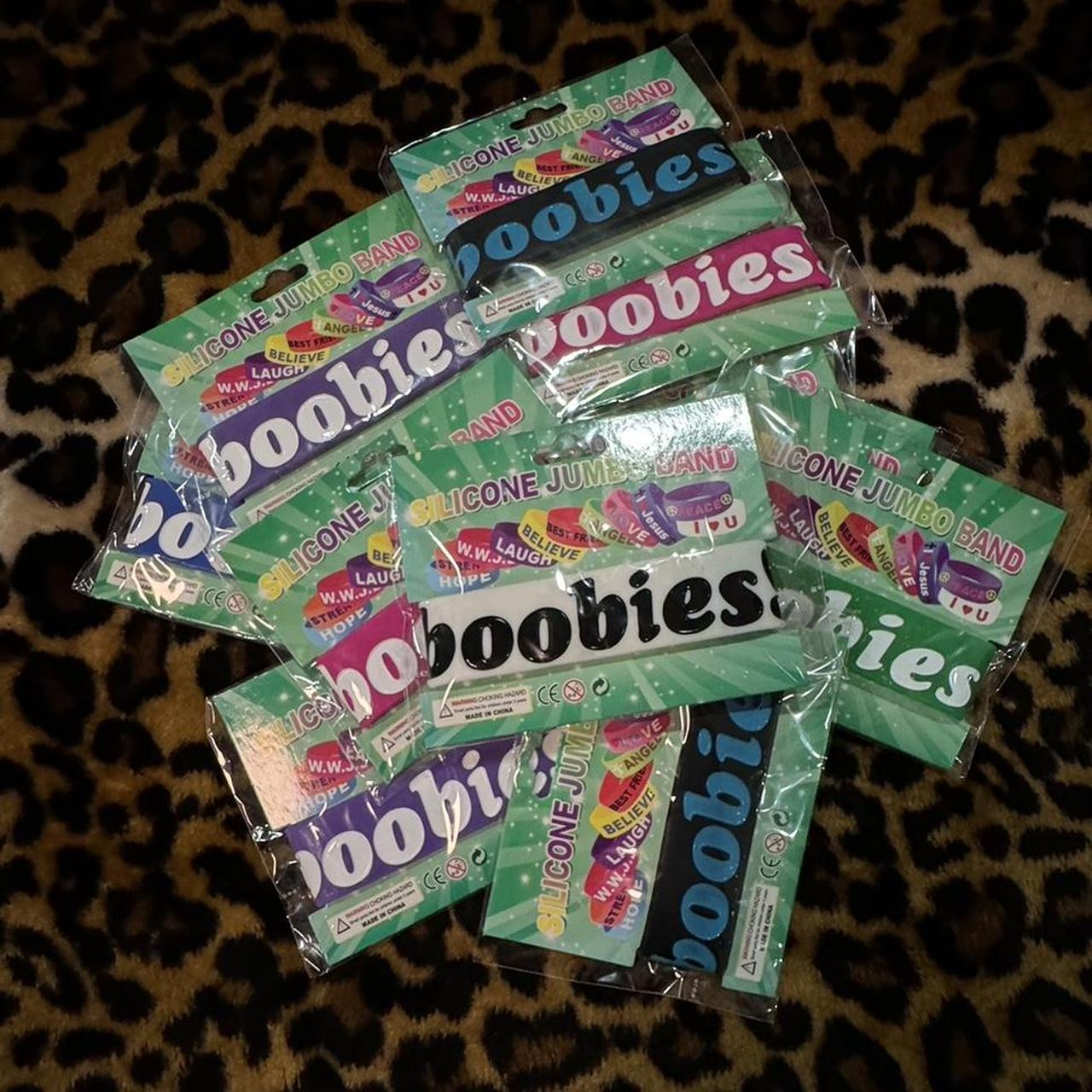 Silicone i ️boobies jumbo band-7 various colors 12... - Depop