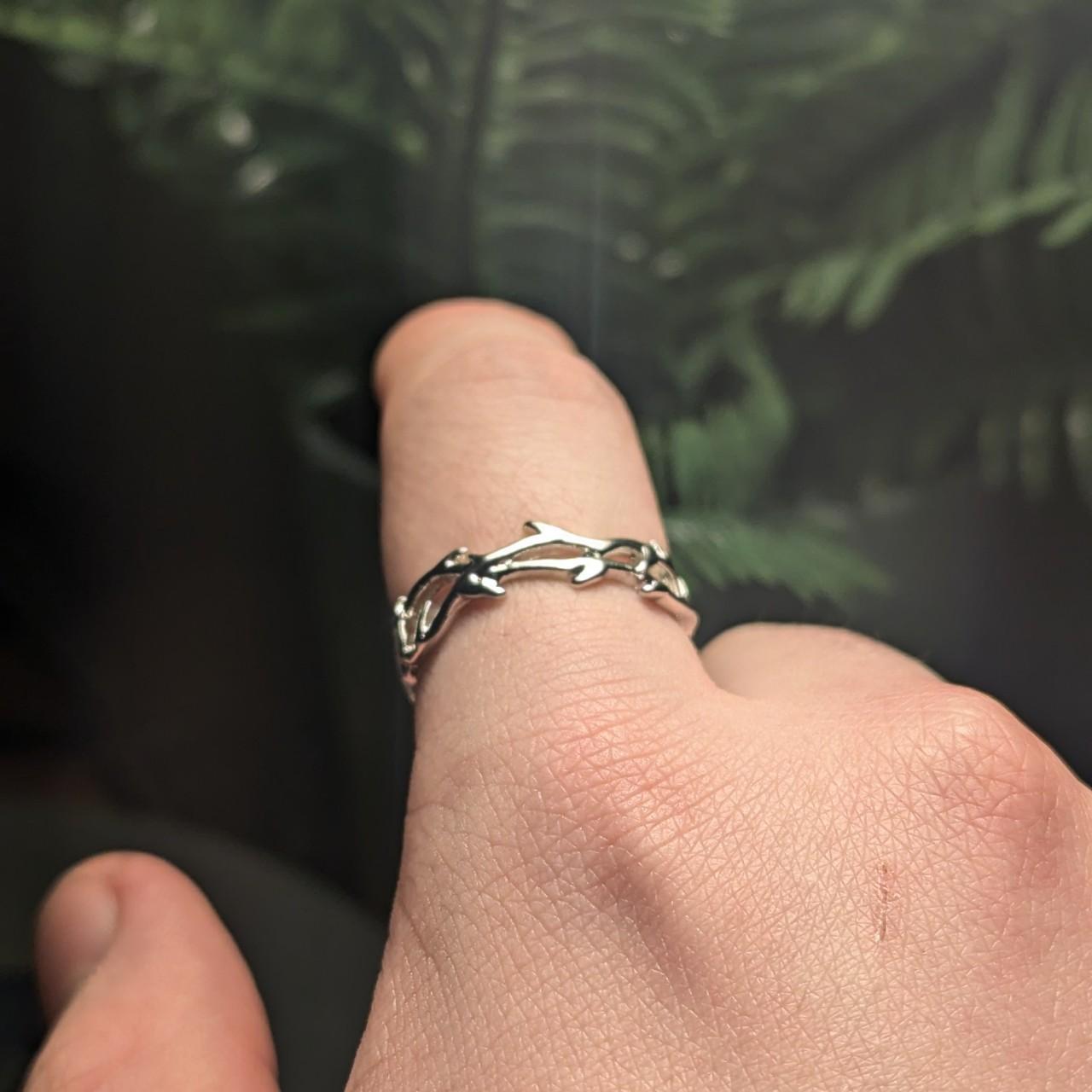 Kendrick Lamar Silver adjustable thorn ring #goth #boho | Depop