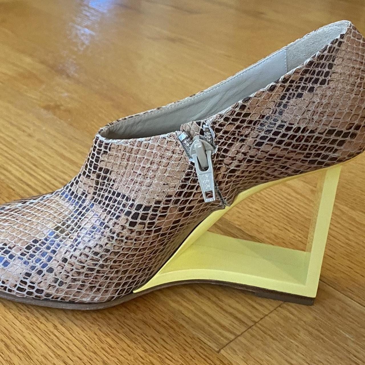 a.w.a.k.e. mode Python-Embossed Leather High-Heel... - Depop