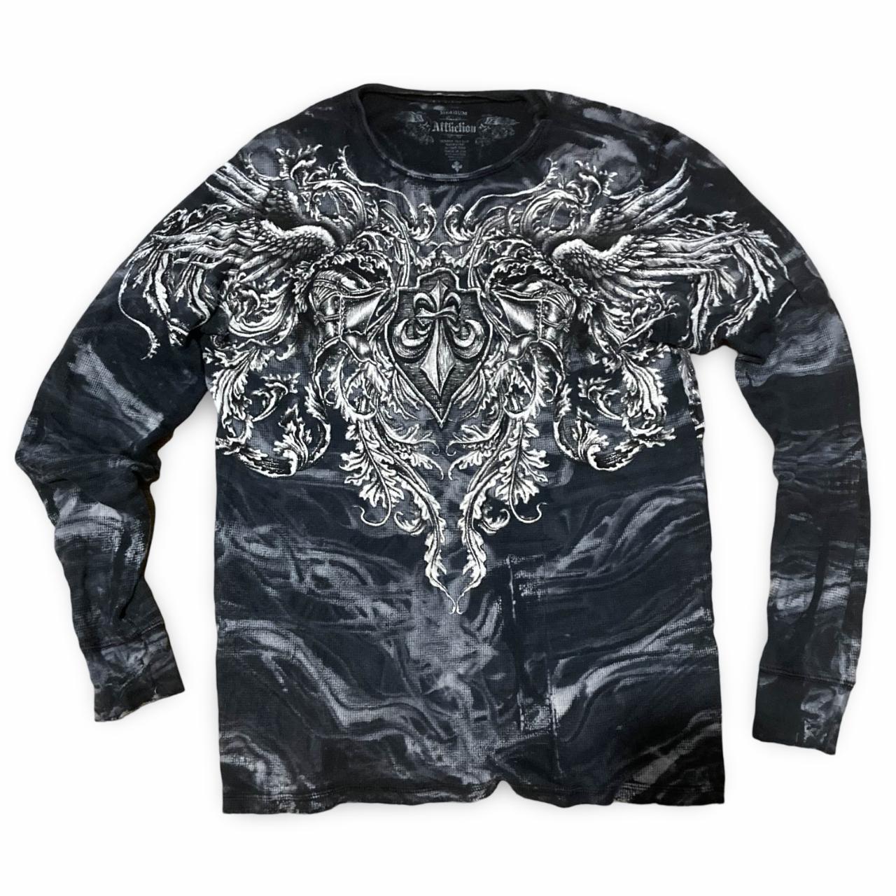Rare Vintage Affliction "Flourish" Thermal Tagged... | Depop