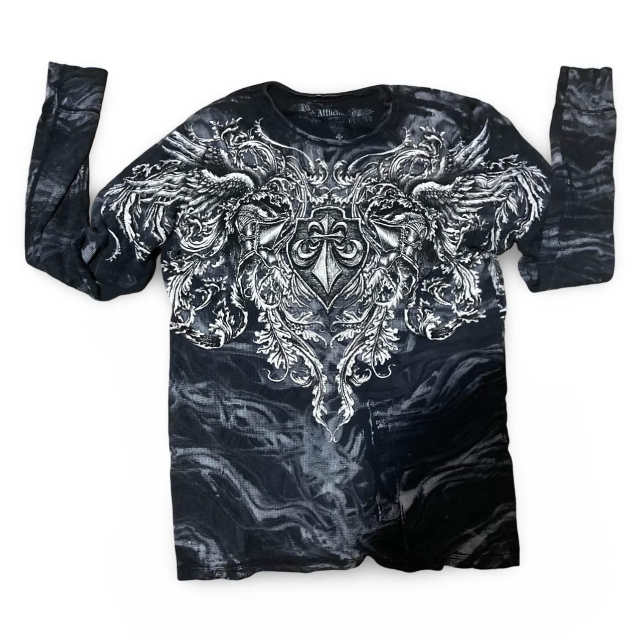 Rare Vintage Affliction "Flourish" Thermal Tagged... | Depop