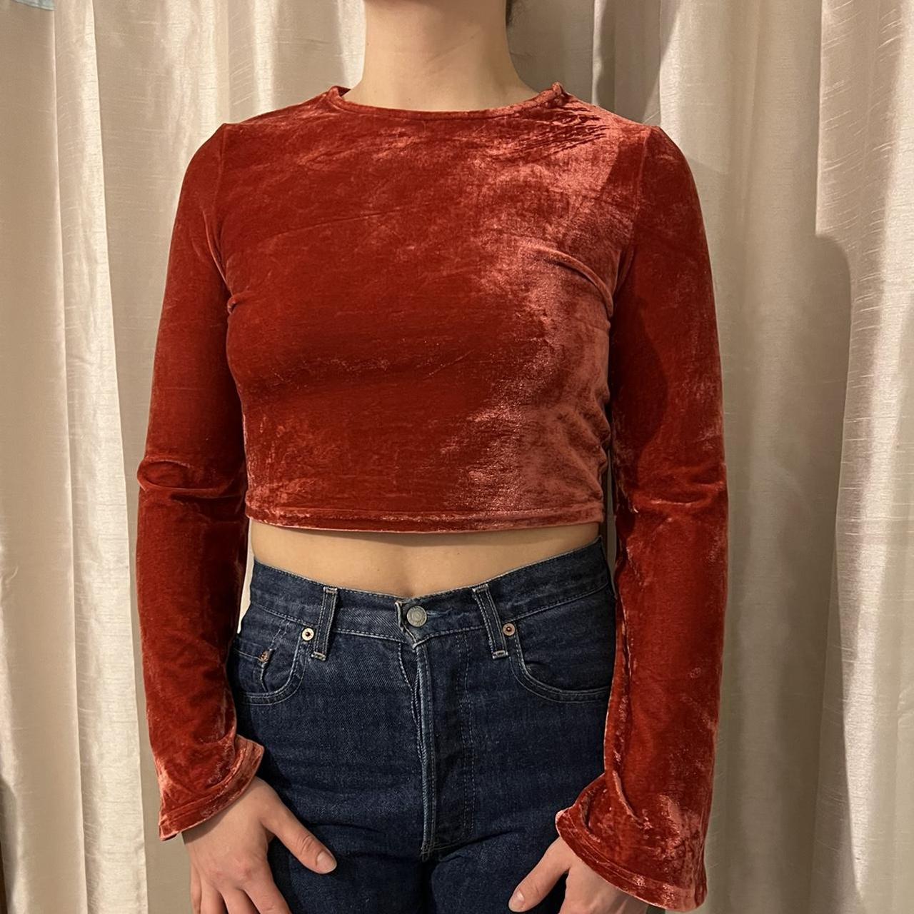 Pixie Diamond Red Velvet Crop Top Depop