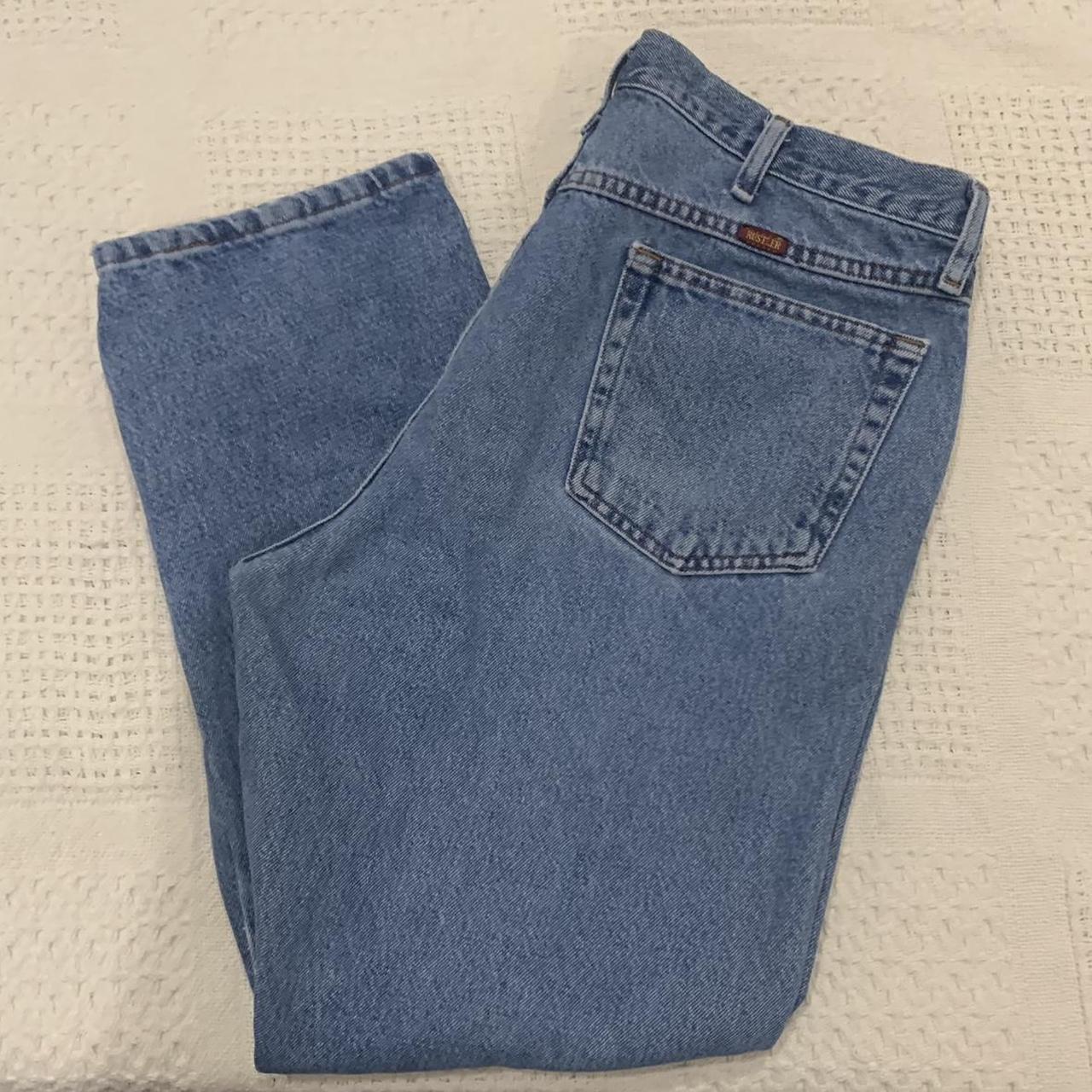 rustler (38 x 29) straight leg light wash denim pants - Depop