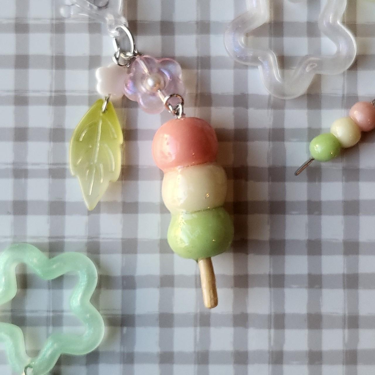 kawaii dango 🍡 glow in the dark keychain charm is... - Depop