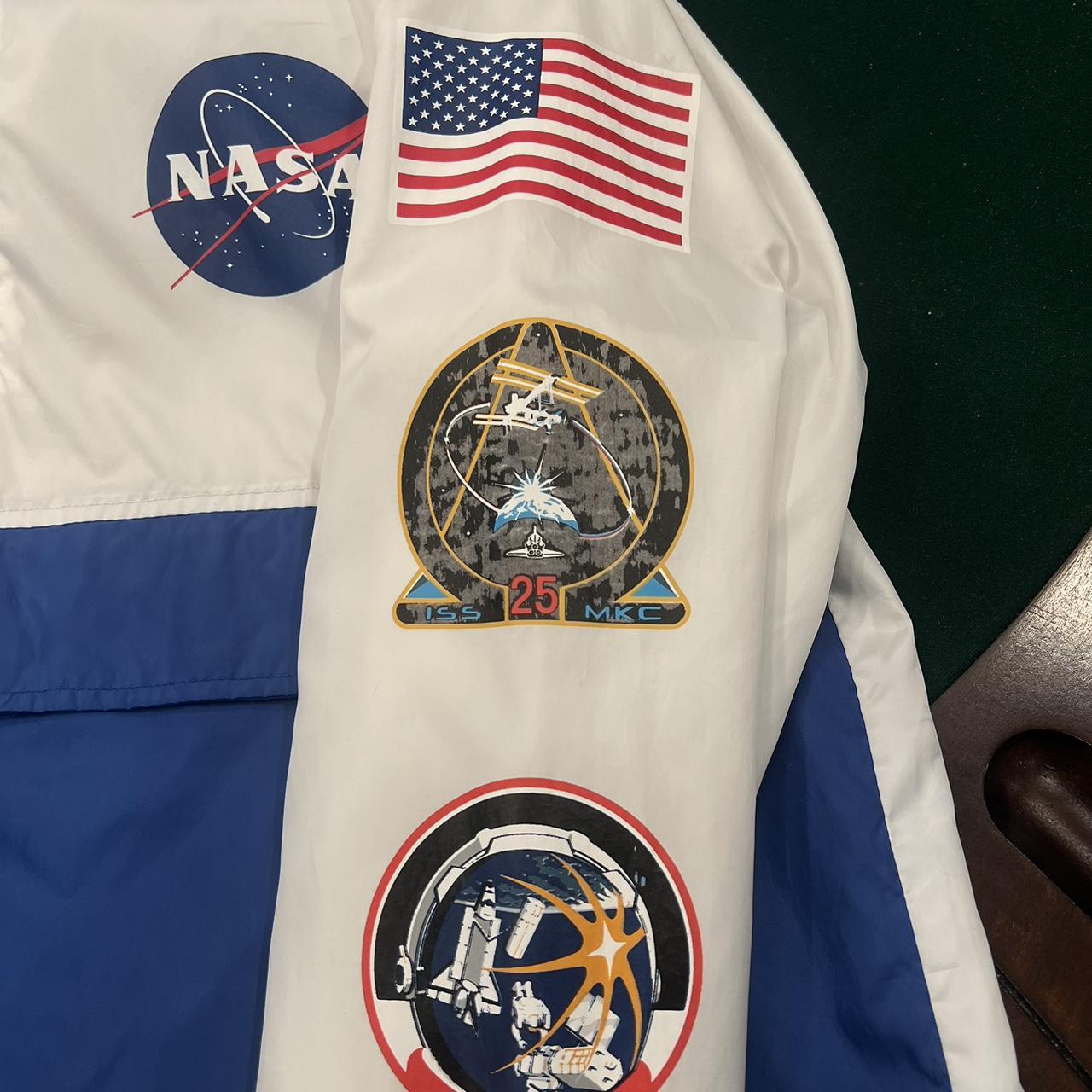 NASA Windbreaker Hoodie Functional Front Pocket Size... - Depop