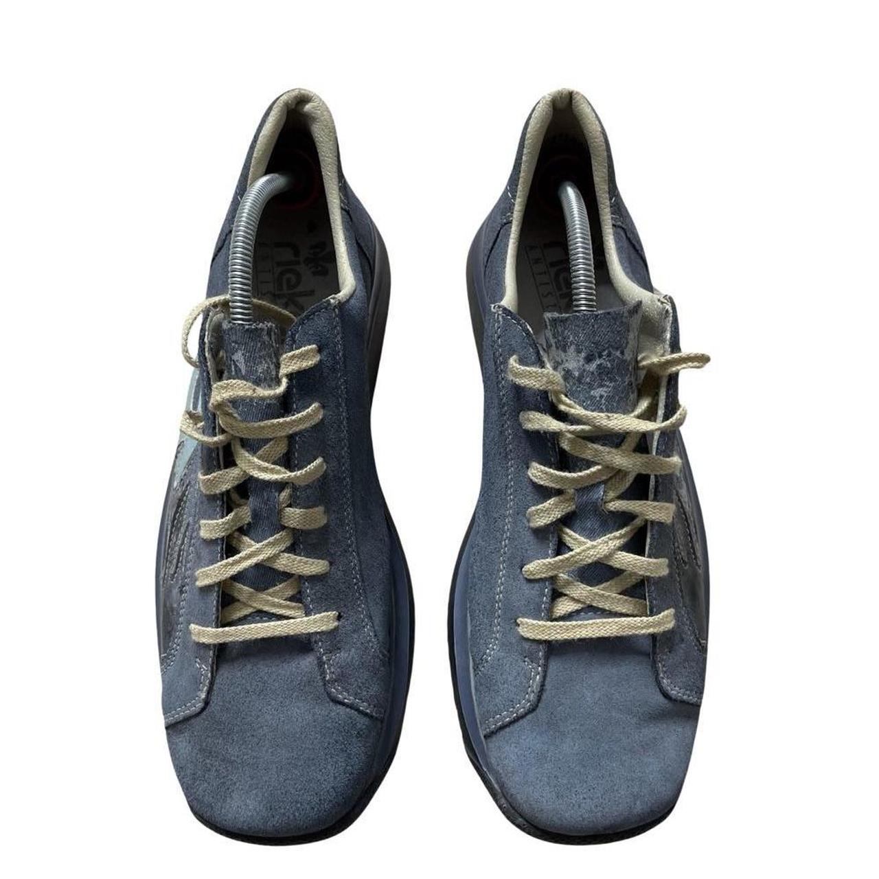 RIEKER Y2K BLUE FLAME TRAINERS MULTI TONAL FLAMES TO... - Depop
