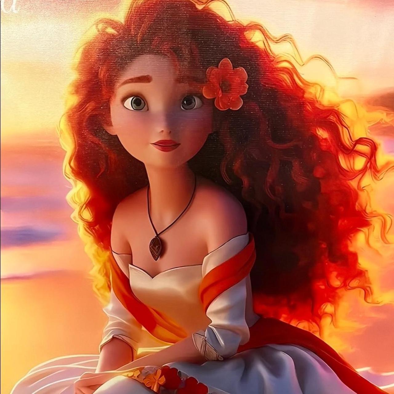 Disney Princess Merida 2014 art canvas 2ft x2ft... | Depop