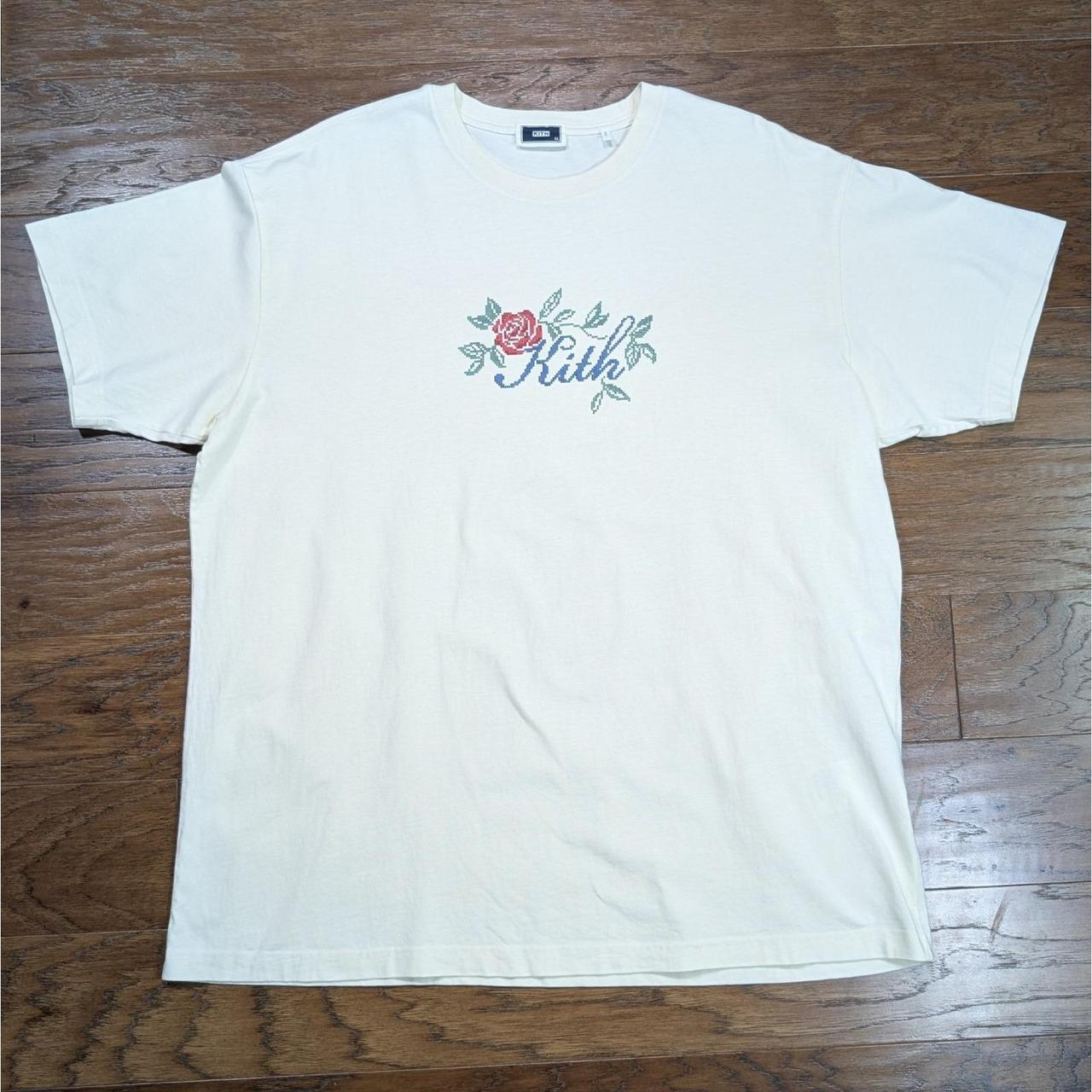 Kith Script Needlepoint Logo Tshirt Size Large... | Depop
