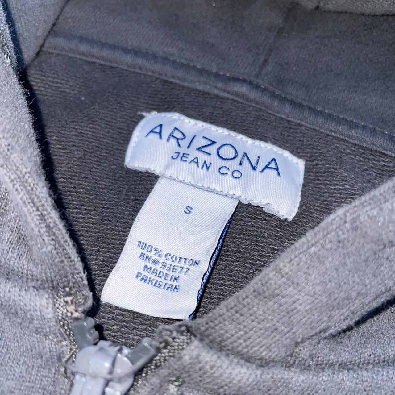 Small dark greenish Arizona Jean Co. zip hoodie,... - Depop