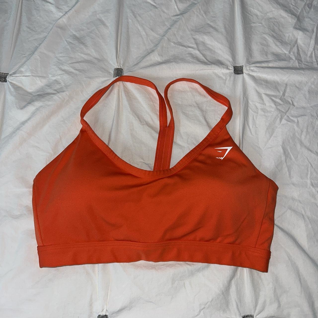 Orange gymshark sports bra - Depop