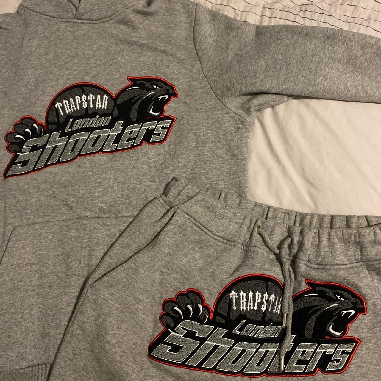 Grey/Red Small Trapstar Shooter Tracksuit #trapstar... - Depop