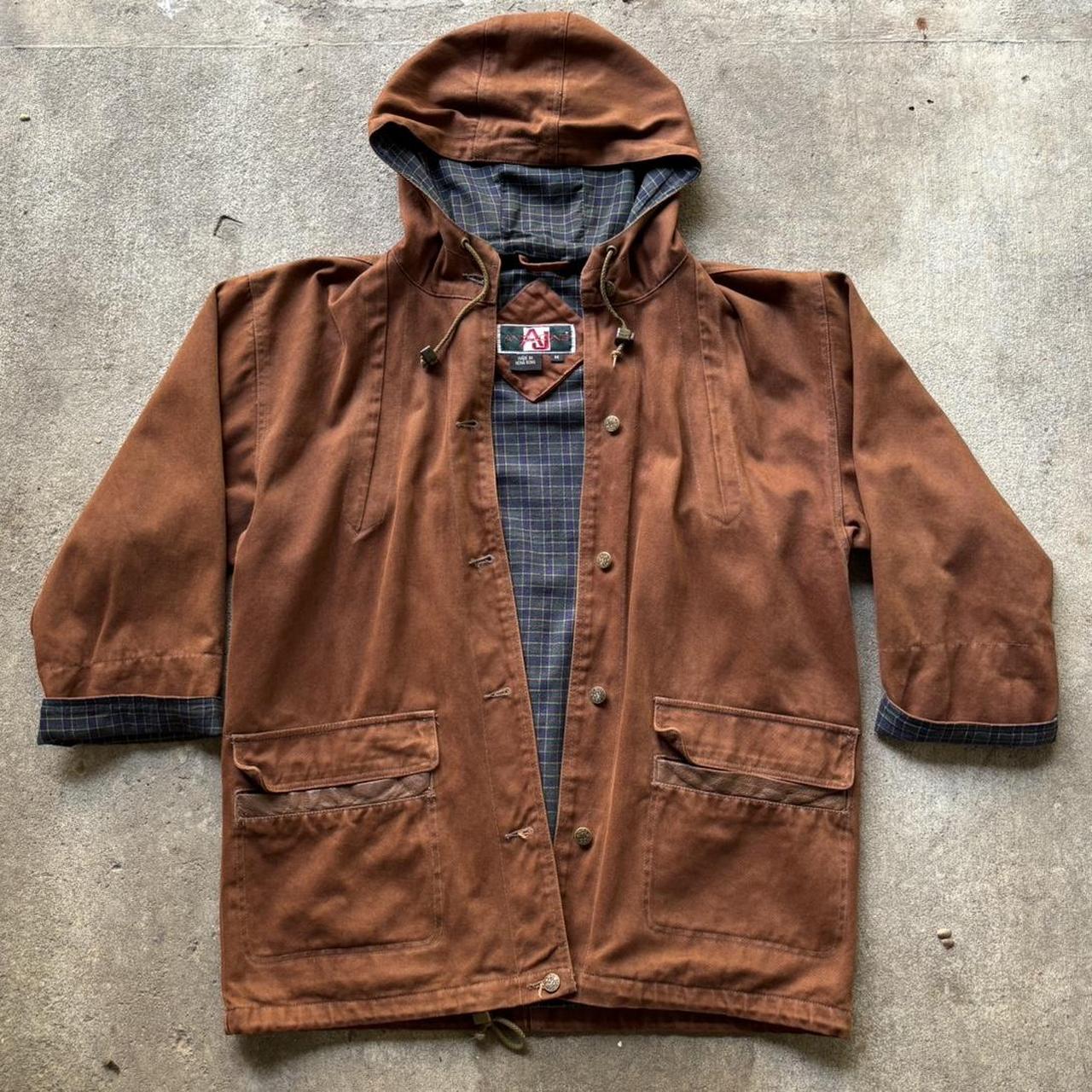 Vintage flannel lined Andy Johns jacket Top to... - Depop