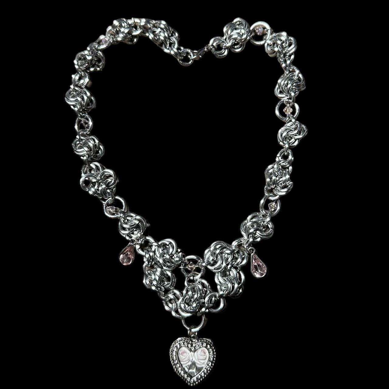 rose princess ౨ৎ ⋆｡˚ Handmade chainmail style... - Depop