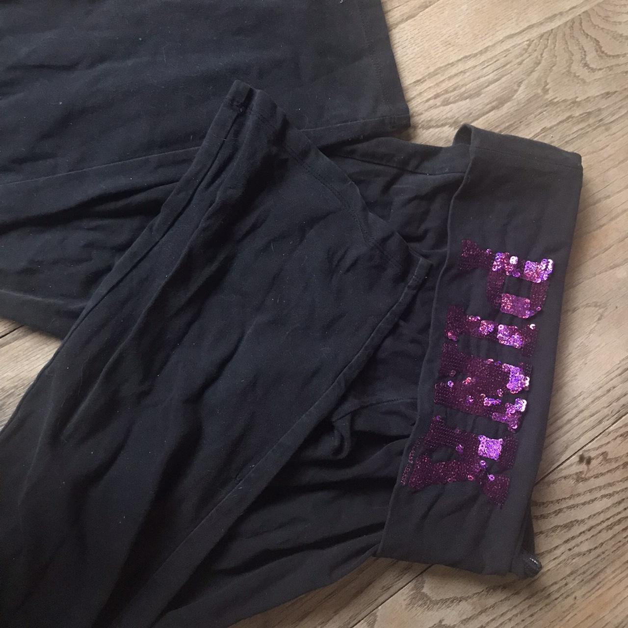 Sequin Victoria’s Secret PINK yoga pants Bootcut... - Depop