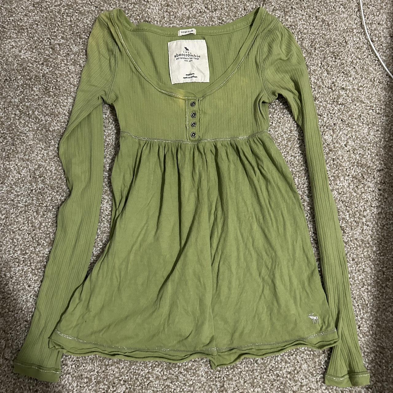 Abercrombie babydoll long sleeve top Excellent... - Depop