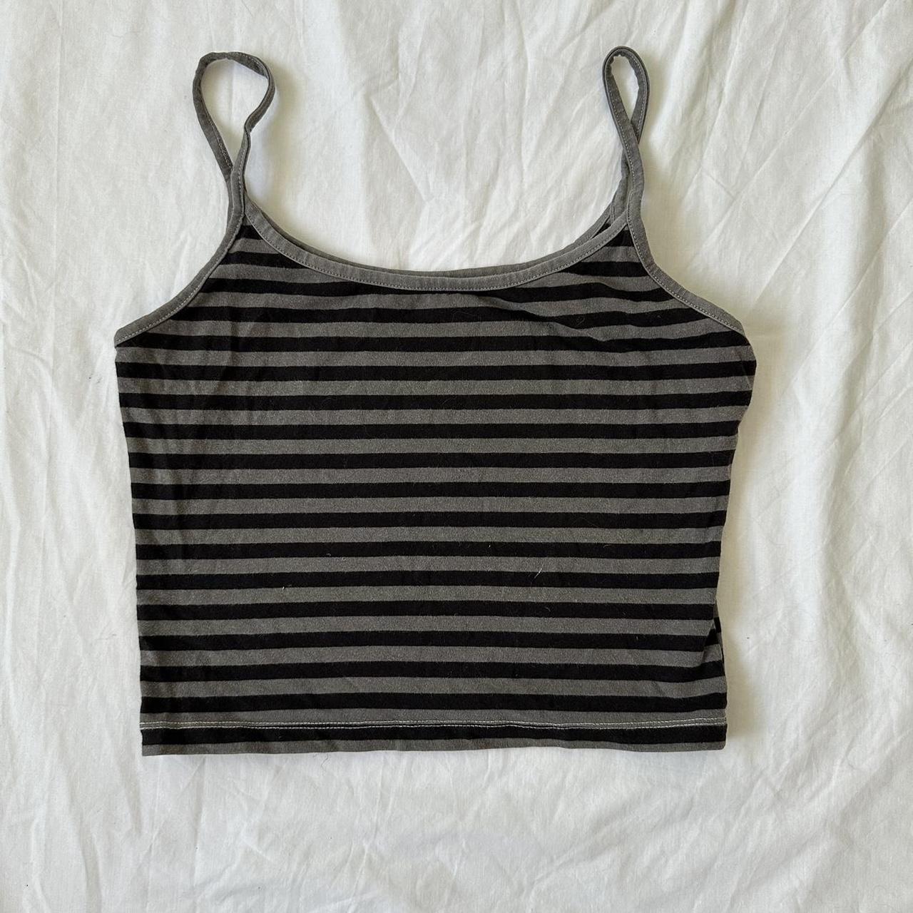 striped brandy tank $15 worn once bought in... - Depop