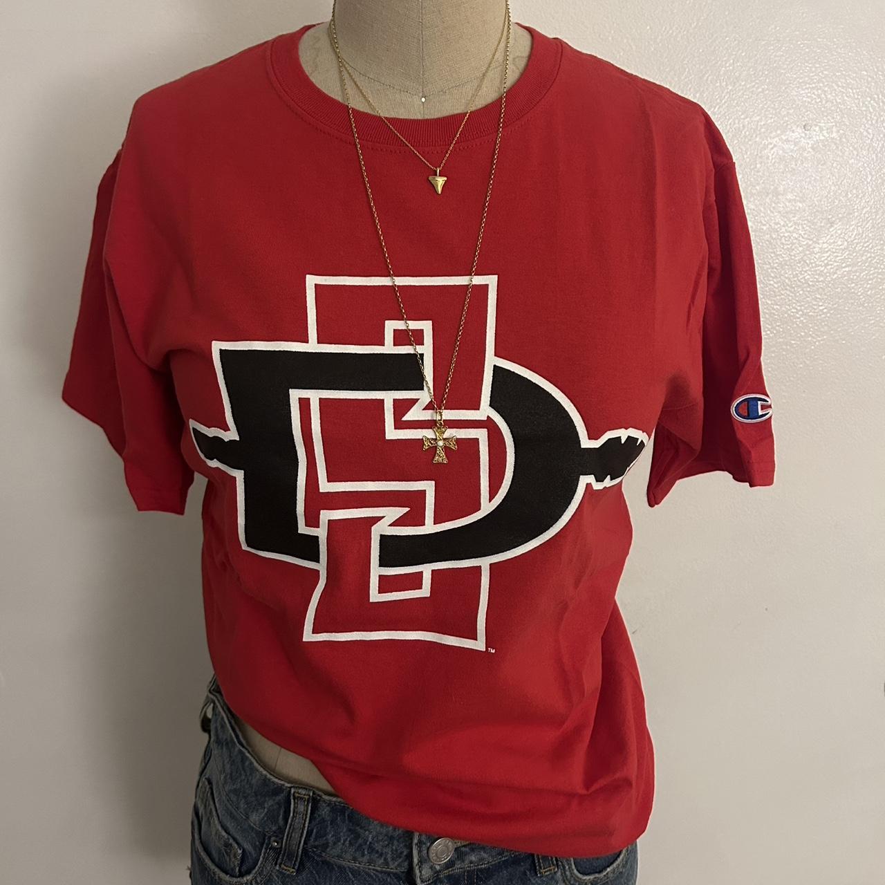 Champion SDSU merchandise red tee -size S -great... | Depop