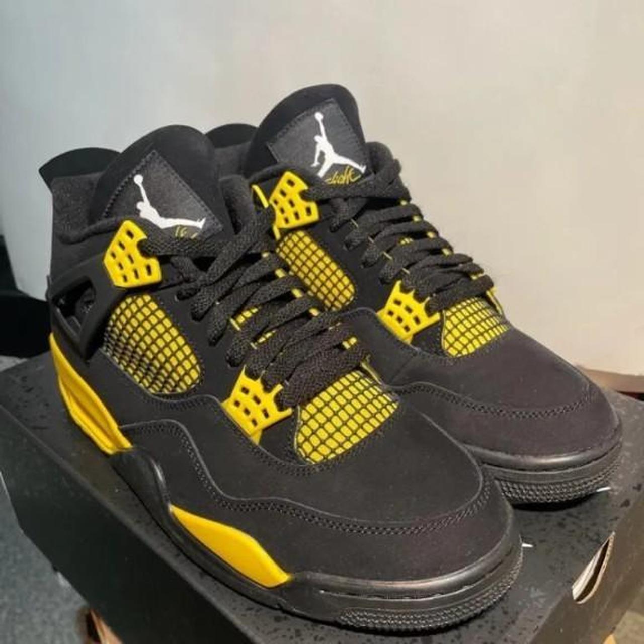 Jordan 4 Thunder Yellow Any size available Message... - Depop