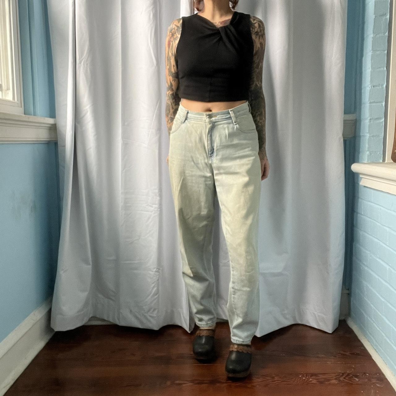 gitano vintage light wash faded distressed tapered... | Depop