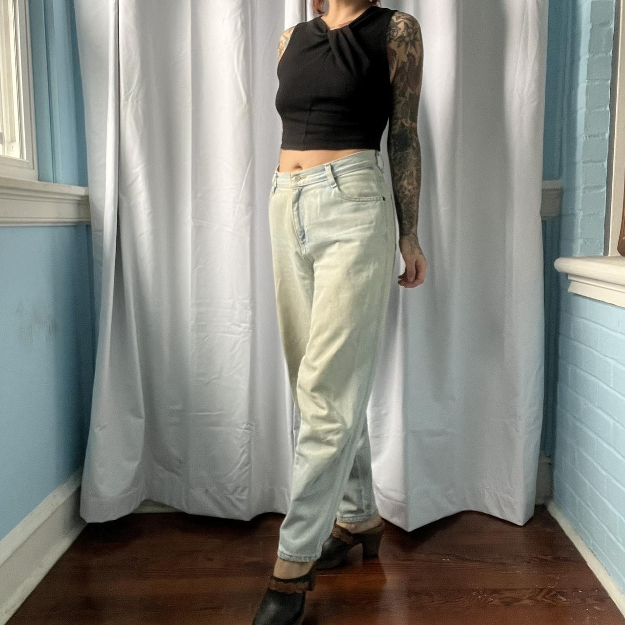 gitano vintage light wash faded distressed tapered... | Depop