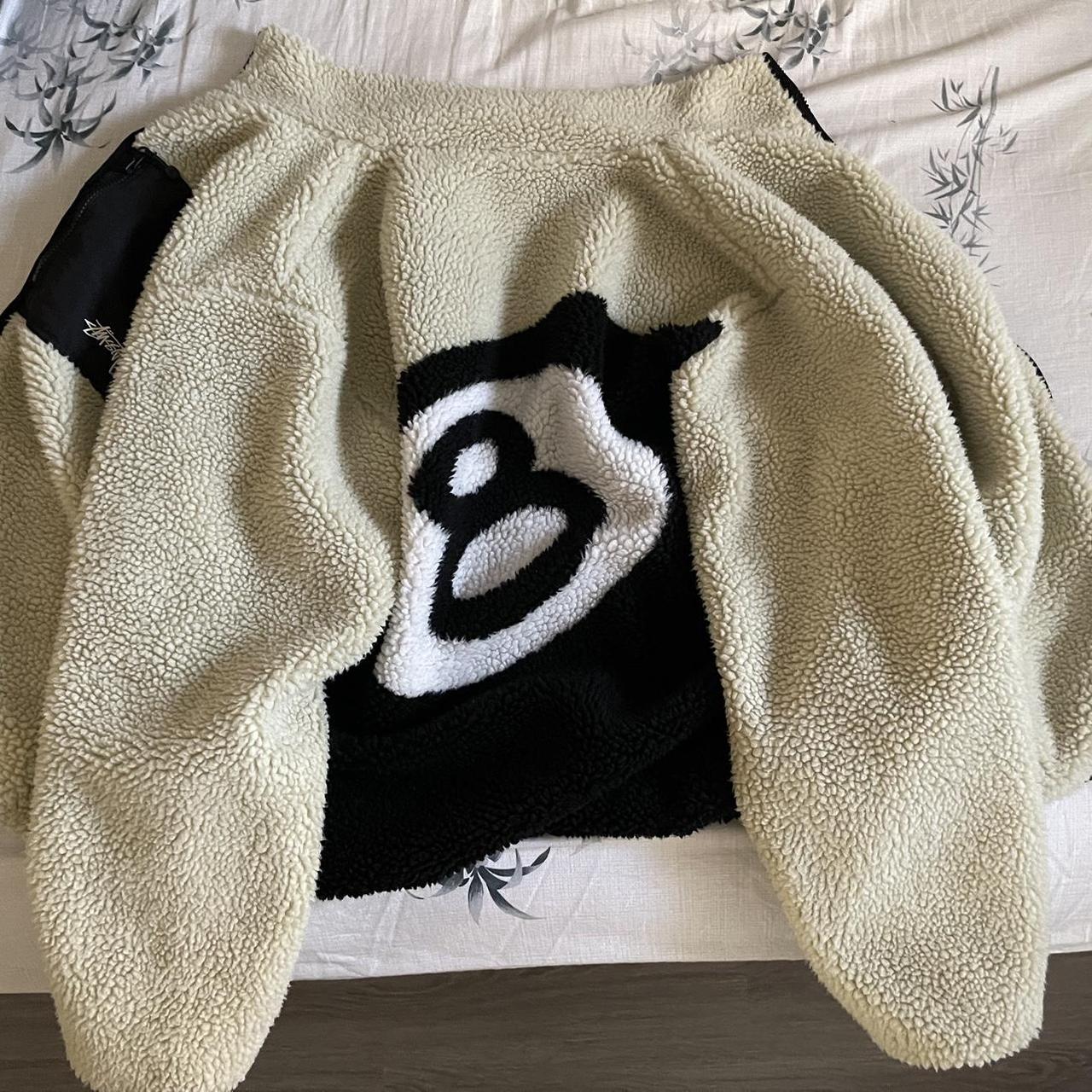 Stussy 8 Ball reversible fleece jacket - Depop