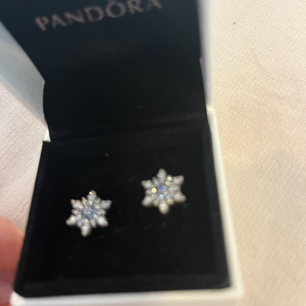 Pandora Snowflake Earrings- Never worn! #Winter... - Depop