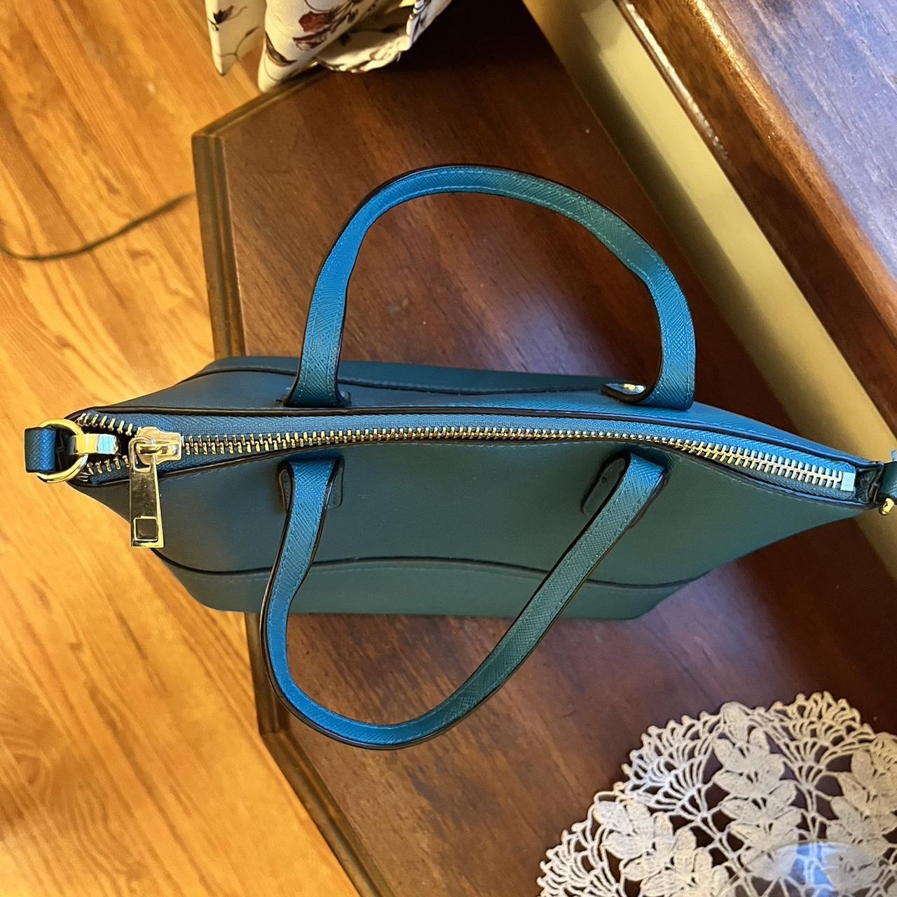 Dark turquoise small/medium size Merona purse with... - Depop