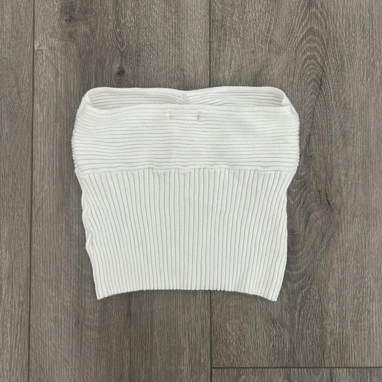 White ribbed tube top from pacsun | Depop