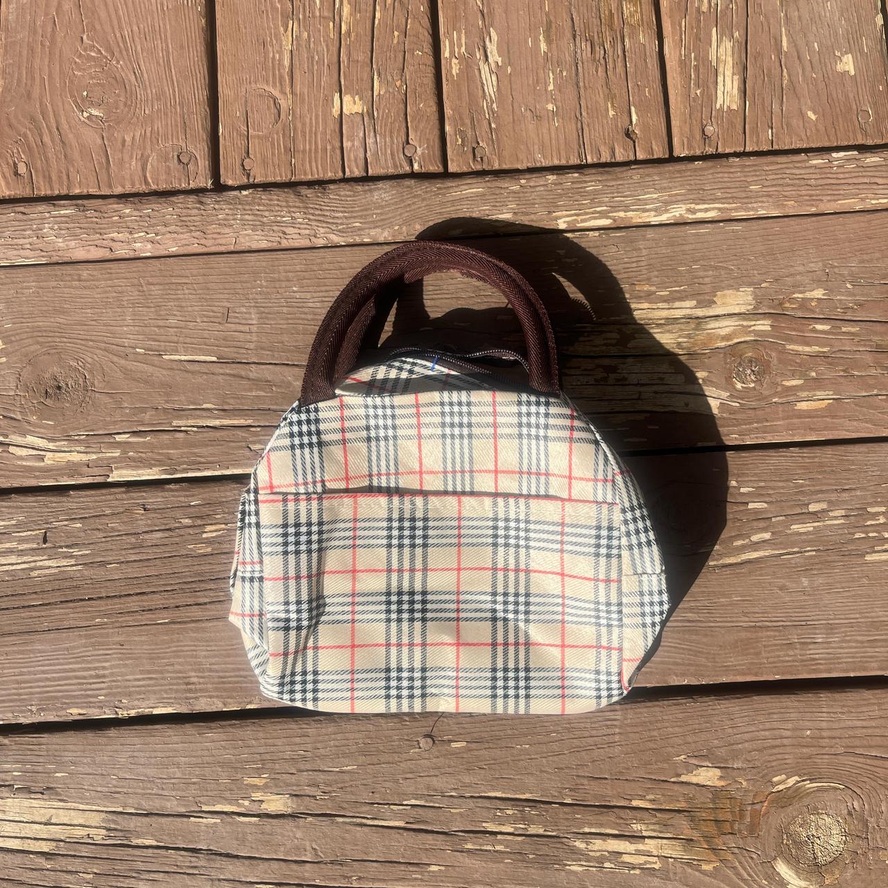 super cute preppy hand purse plaid... - Depop