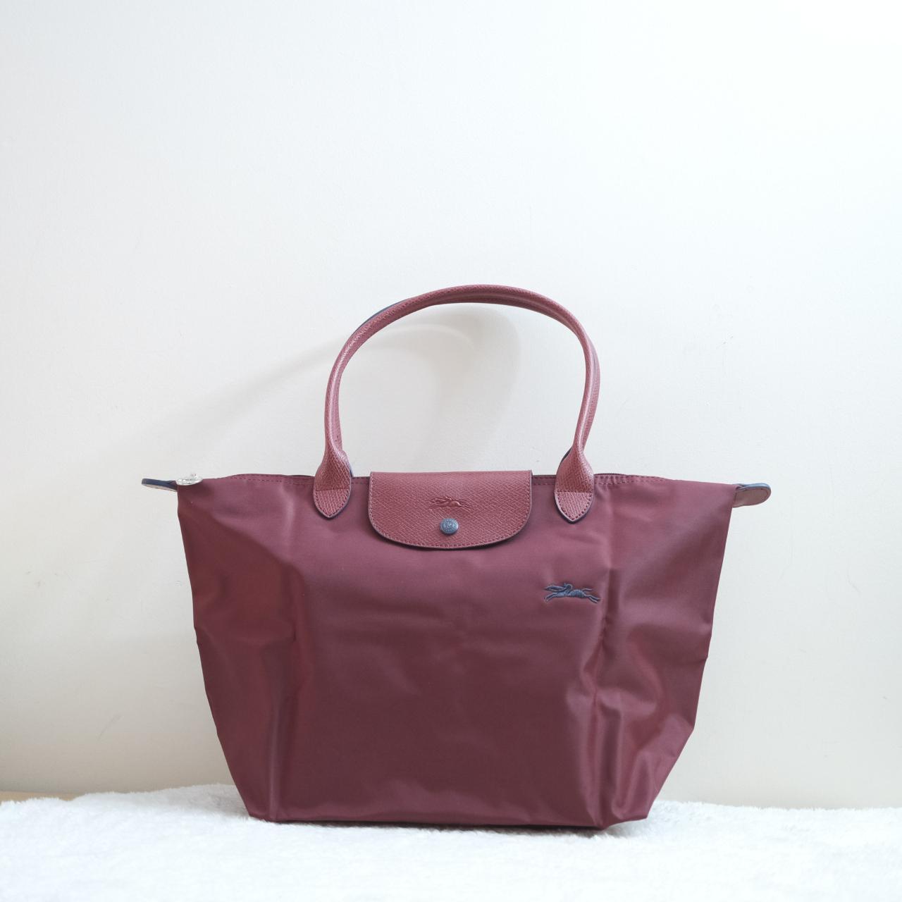 Burgundy Large Le Pliage Club Tote Bag (70th... - Depop