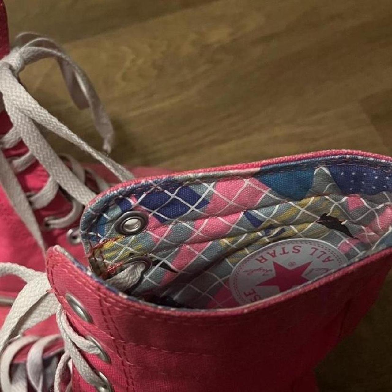 knee high converse hot pink Men’s 8/Women’s 10 - Depop