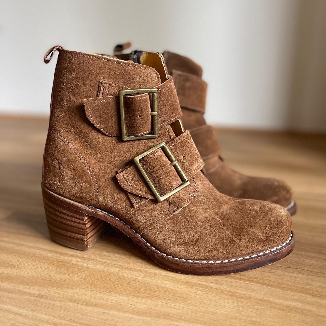 Frey Boots Too big for me. Leather upper, leather... - Depop