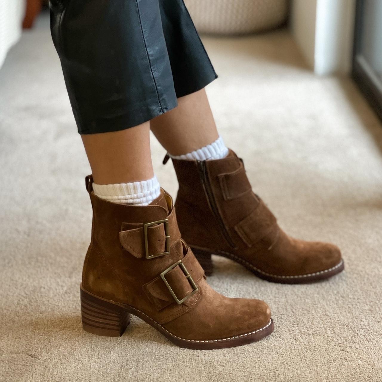 Frey Boots Too big for me. Leather upper, leather... - Depop