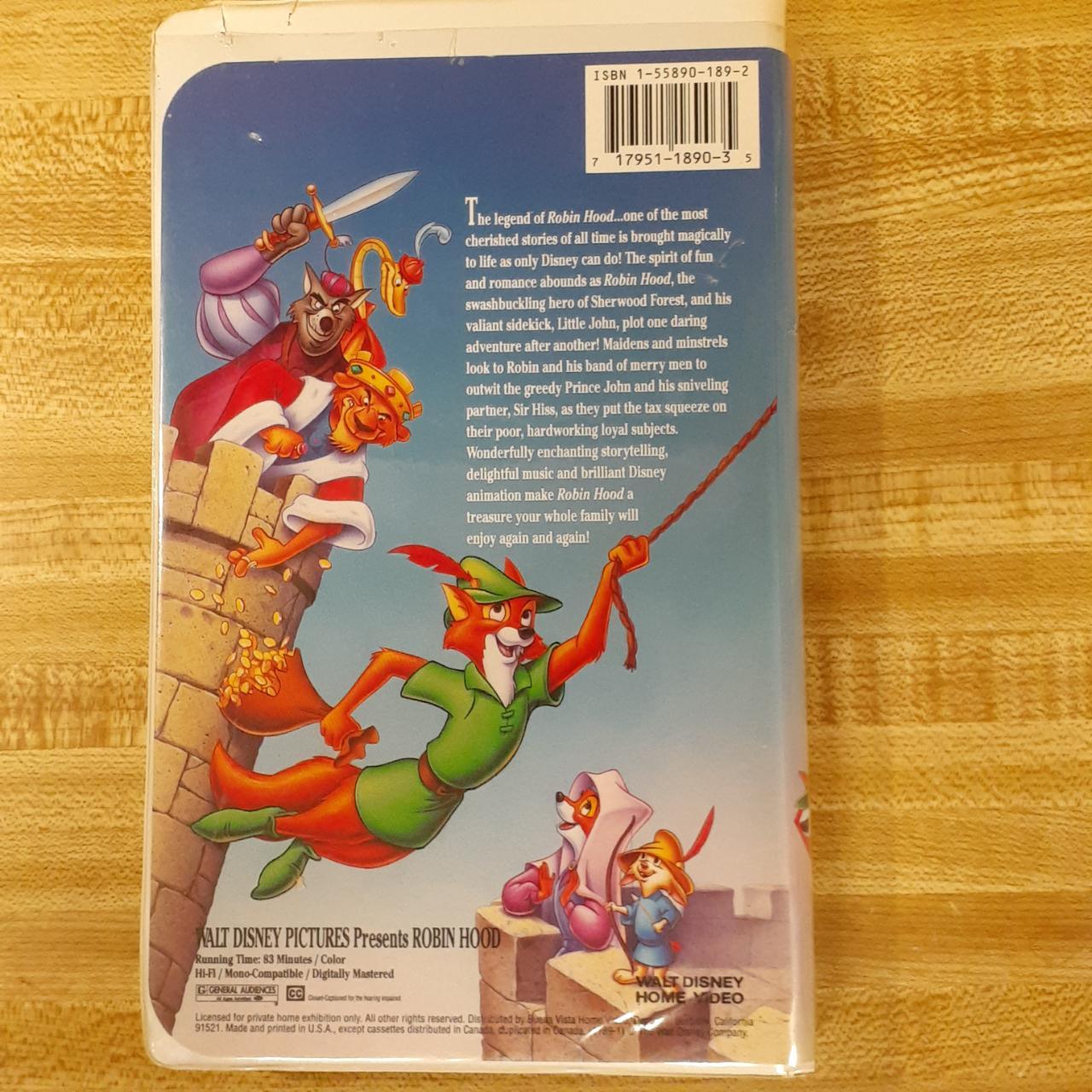 Robin Hood 1973 VHS Black Diamond Collection Walt... | Depop
