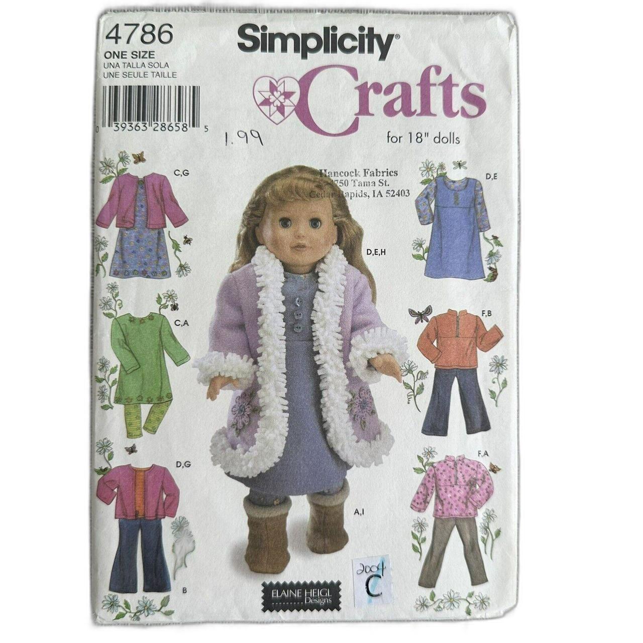 18" Doll Clothes Sewing Pattern Bundle McCalls 3900... | Depop