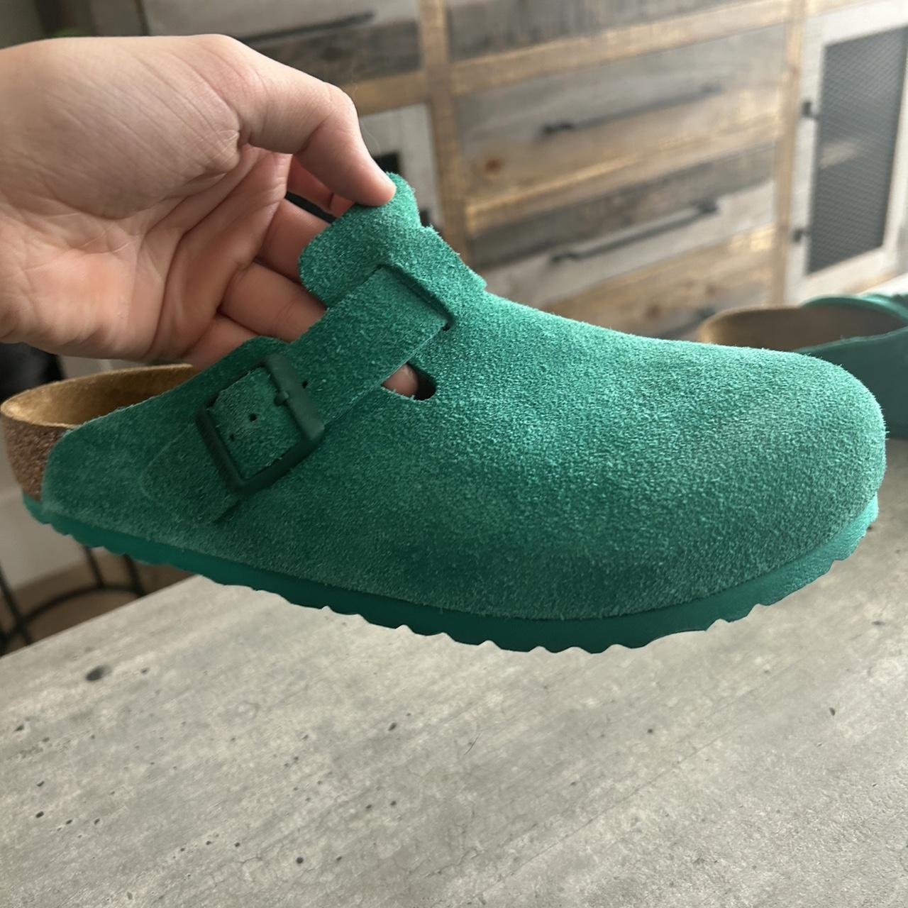 Digital Green Birkenstock Boston Never worn just... - Depop