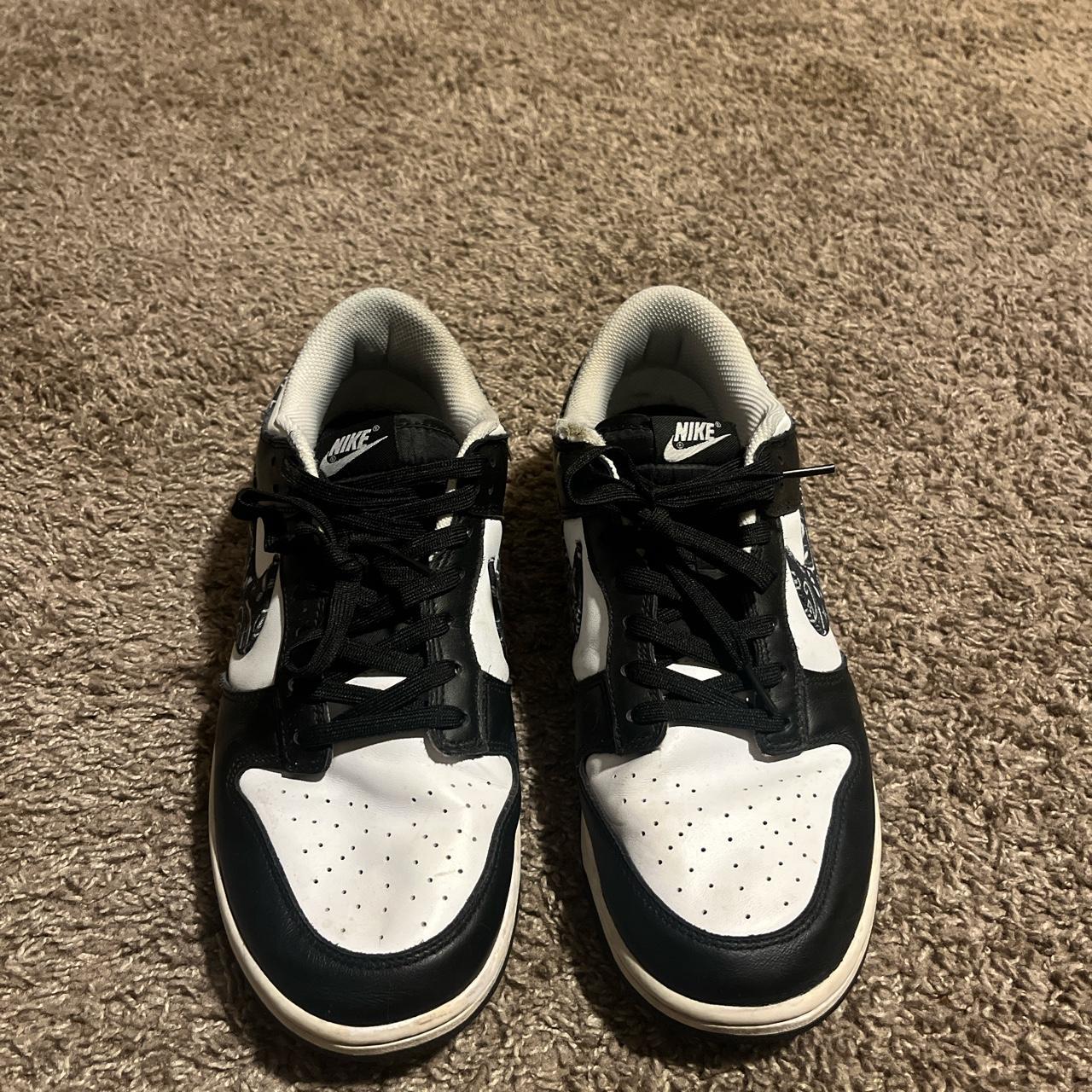 nike essential paisley dunks kinda beat up and worn... - Depop