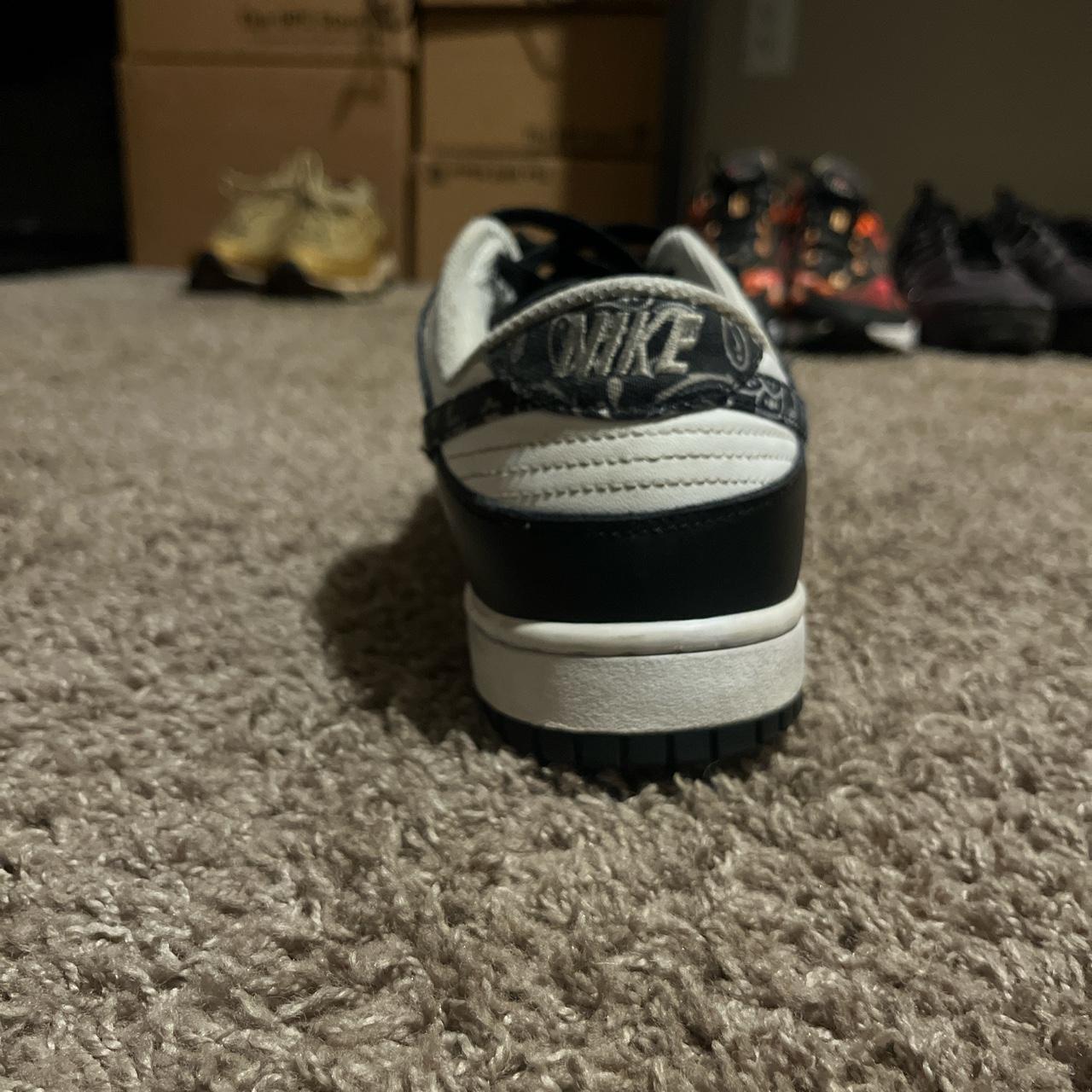 nike essential paisley dunks kinda beat up and worn... - Depop