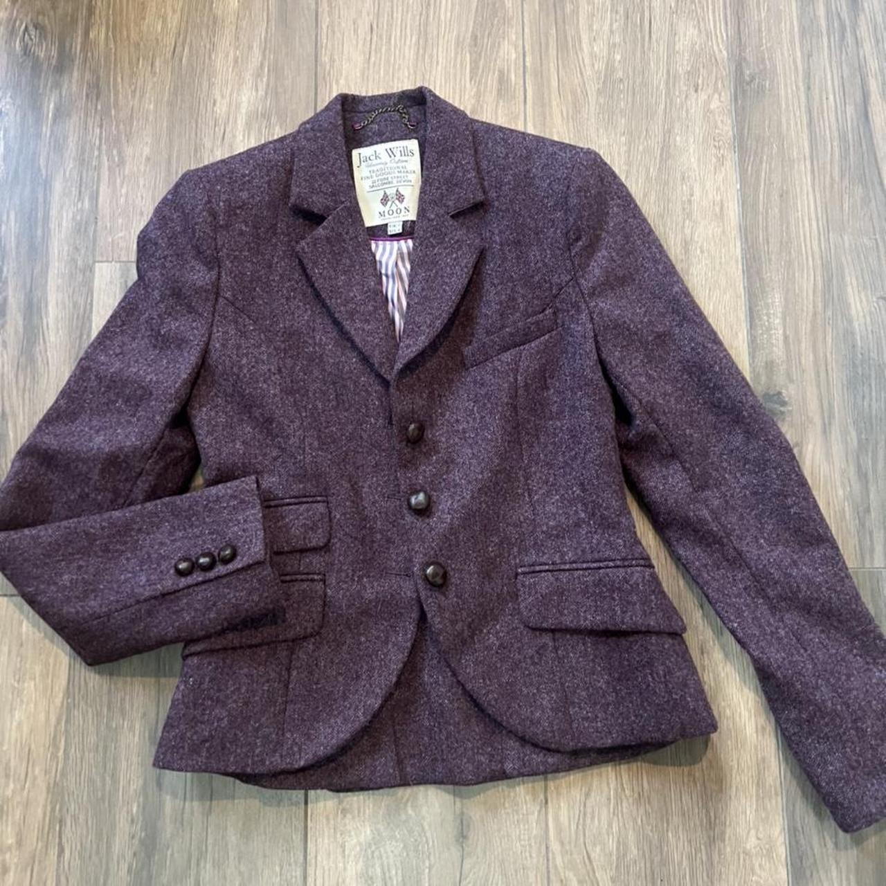 Beautiful Jack Wills Moon Tweed Blazer Size 4 - Depop
