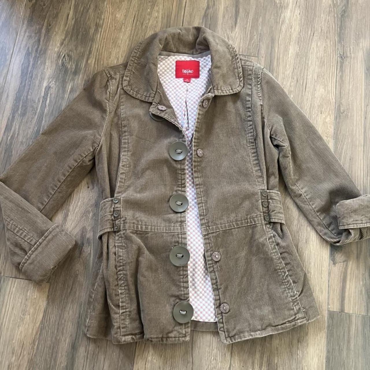 Mossimo Tan Corduroy Jacket Medium (One missing button) - Depop