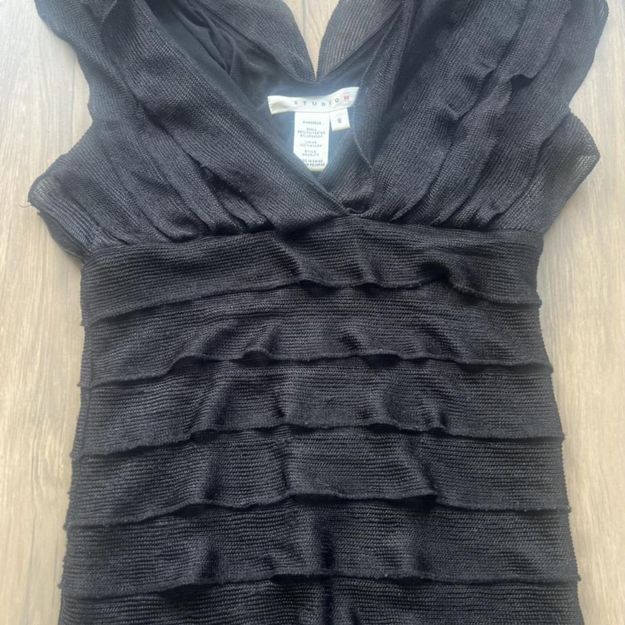 Studio M Black Ruffle Blouse Small Gorgeous top.... - Depop