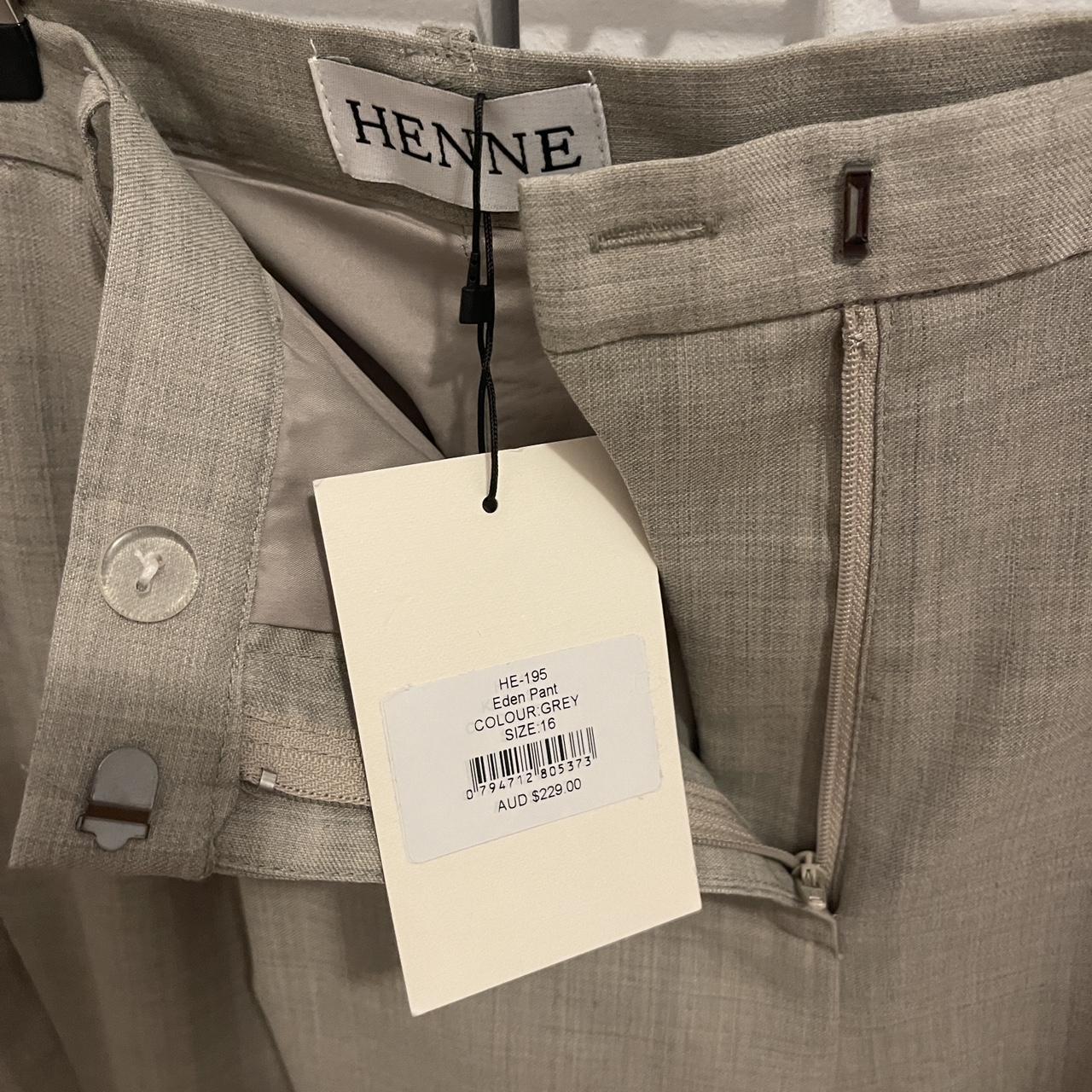 Henne Eden pant grey New with tags RRP $229 Size 16 - Depop