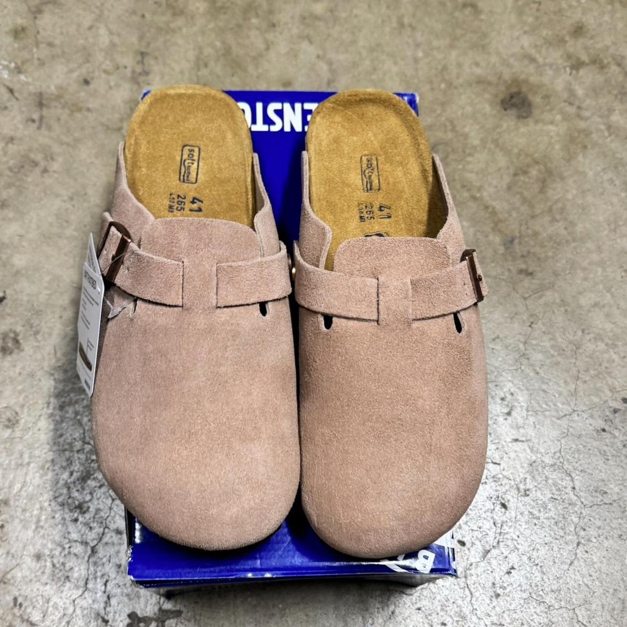 Pink Birkenstock Boston clogs Size 8 Message me with... - Depop