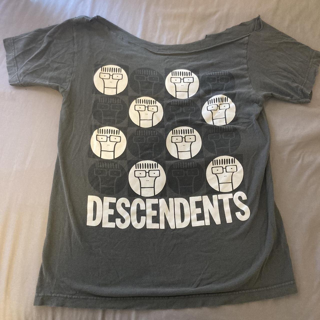 Off the shoulder descendents shirt size medium gray... - Depop