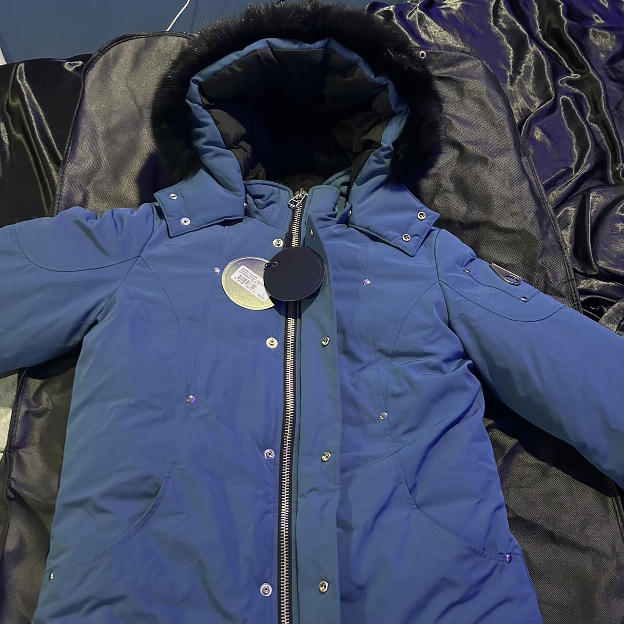 Moose Knuckles Kids Jacket Chambray Blue Large fits... - Depop